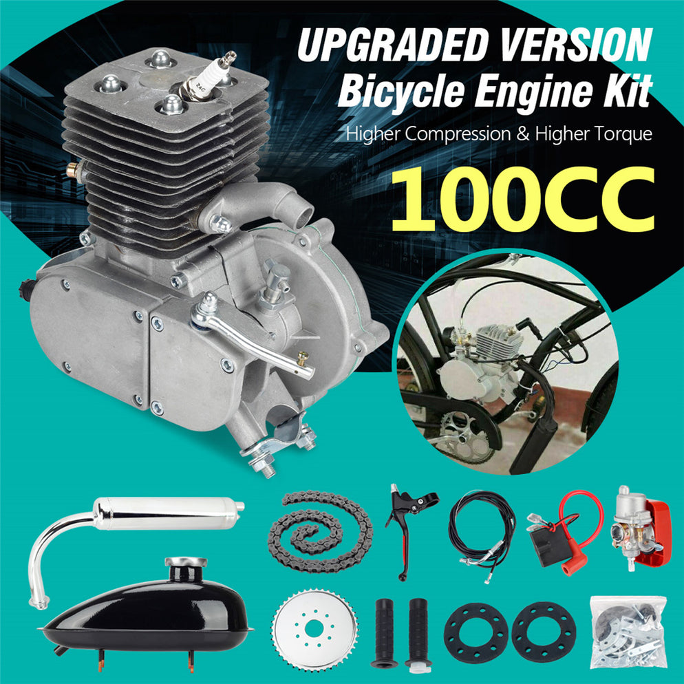 80cc Motorised Bike Kit 2-Stroke Bicycle Engine Motor Refit for 26" 28 ...