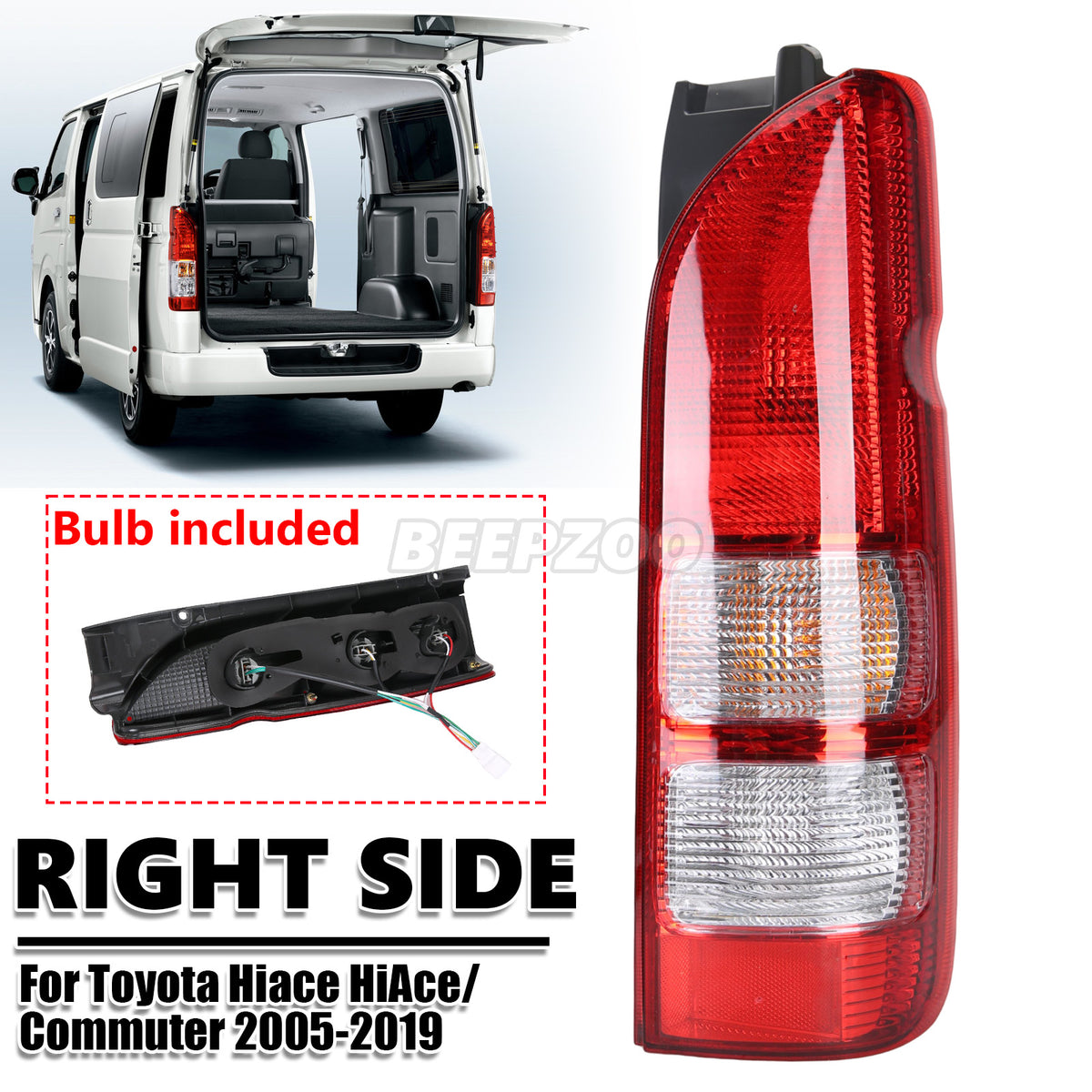 Right Hand Rear Tail Brake Light Car For Toyota Hiace/Commuter 2005-20 ...