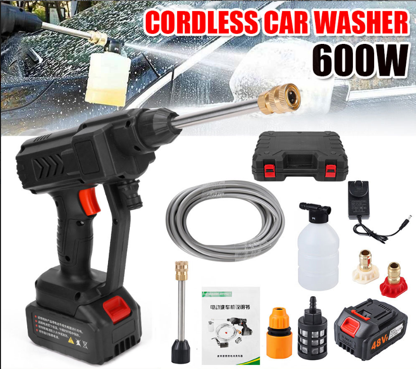 Cordless High Pressure Washer Spray Water Gun Car Wash Pressure Cleani ...